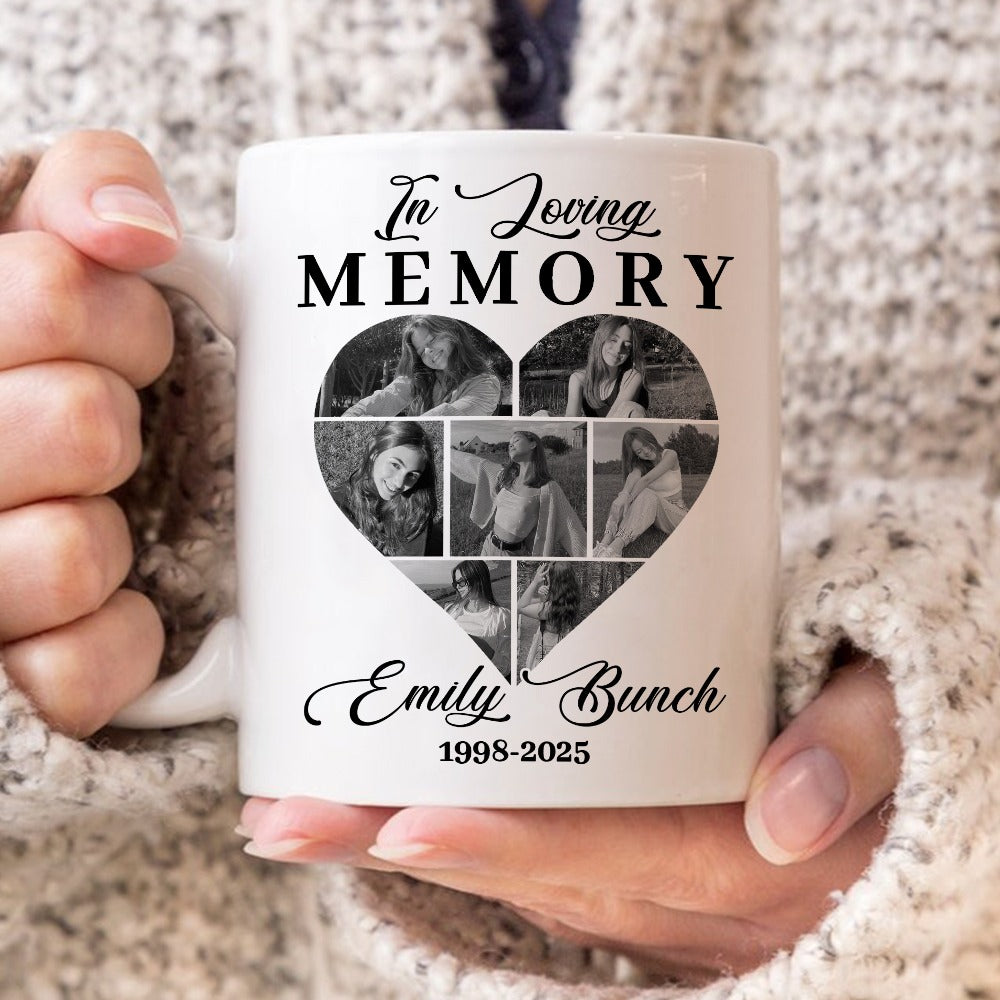 Custom Photo Memorial In Loving Memory - Personalized Memorial Gift for Loss of Loved One Mug ...