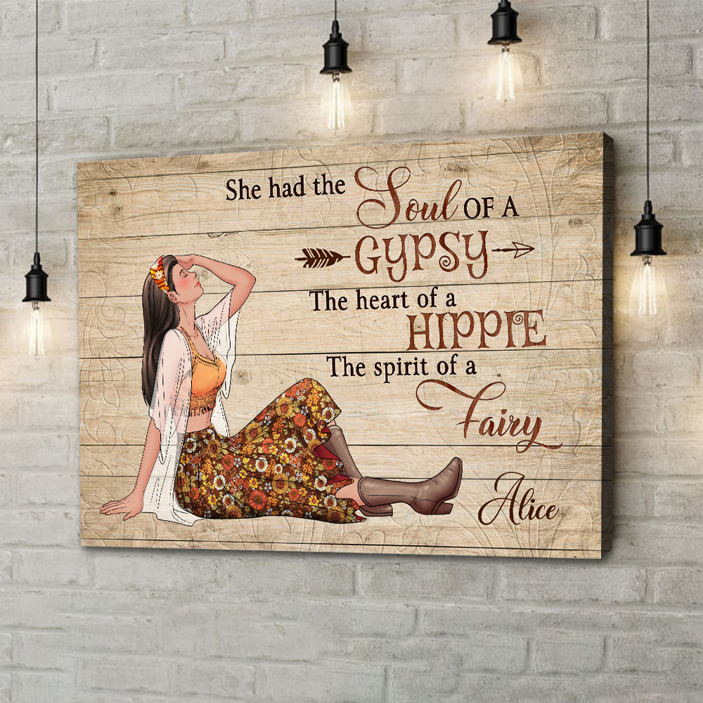 Personalized Hippie Girl She Has The Soul Of A Gypsy The Heart Of A ...