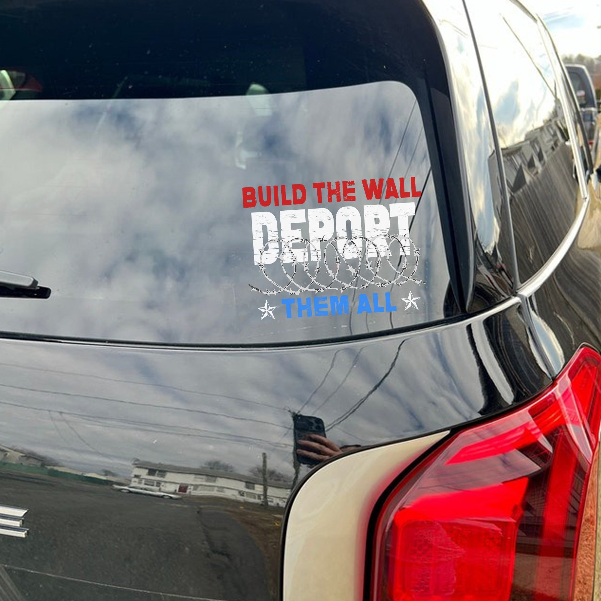 Build the Wall Deport Them All Novelty Sticker Decal, Border Security ...