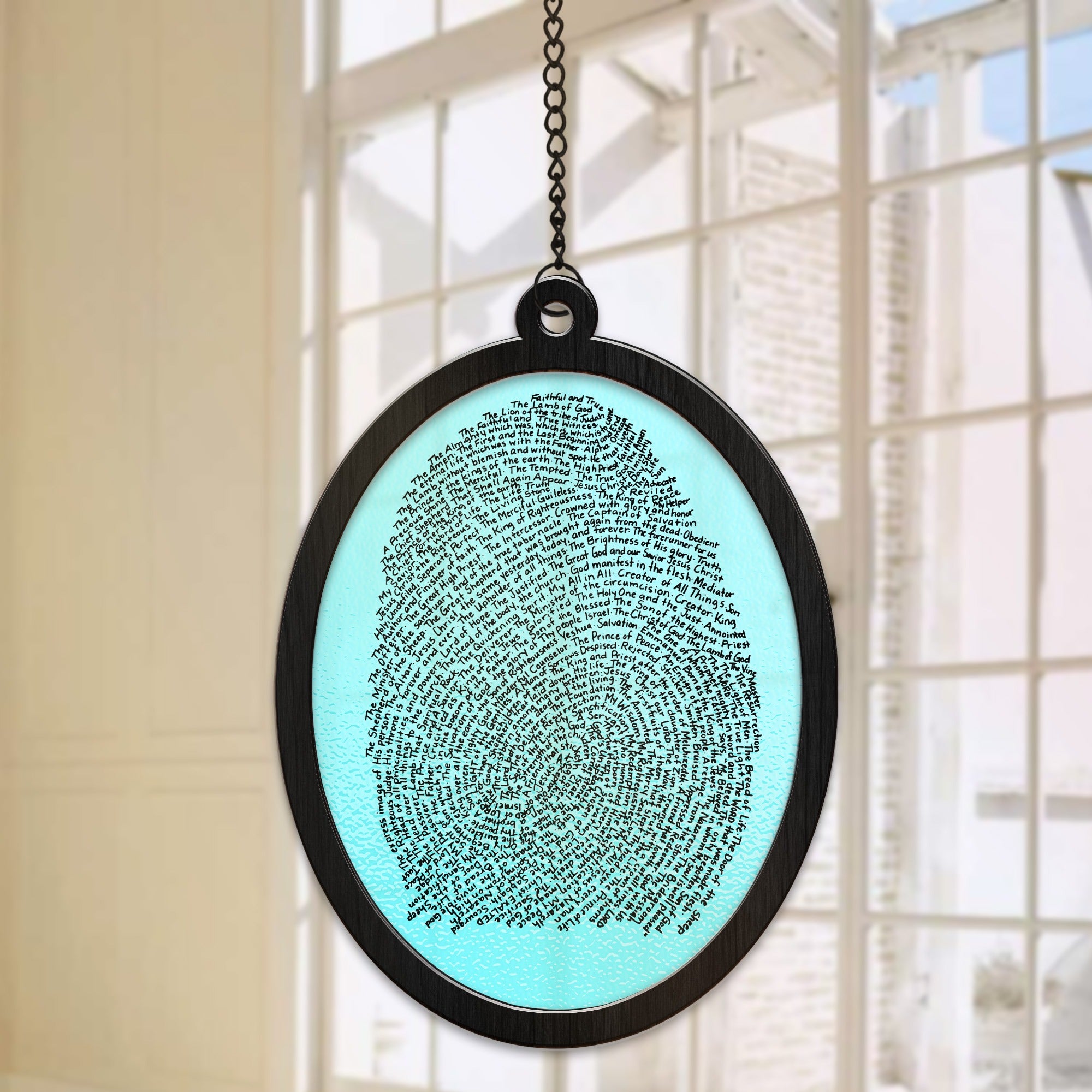 God's Fingerprint Character of God Imprint Hanging Suncatcher Ornament ...