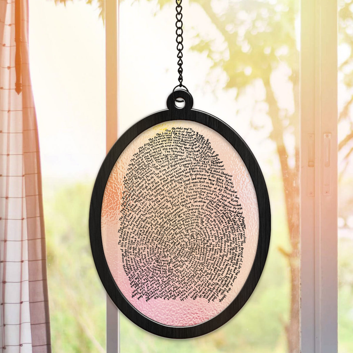 God's Fingerprint Character of God Imprint Hanging Suncatcher Ornament ...