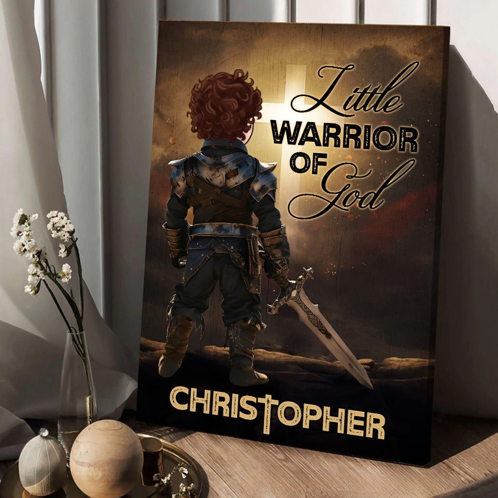 Personalized Baby Warrior Little Warrior Of God Poster Canvas, Child Of ...
