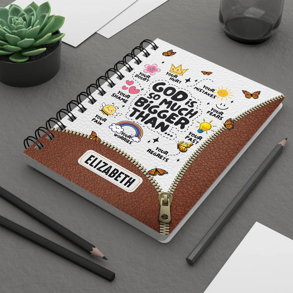 Personalized God is Much Bigger Than Faith-Inspired Christian Spiral ...