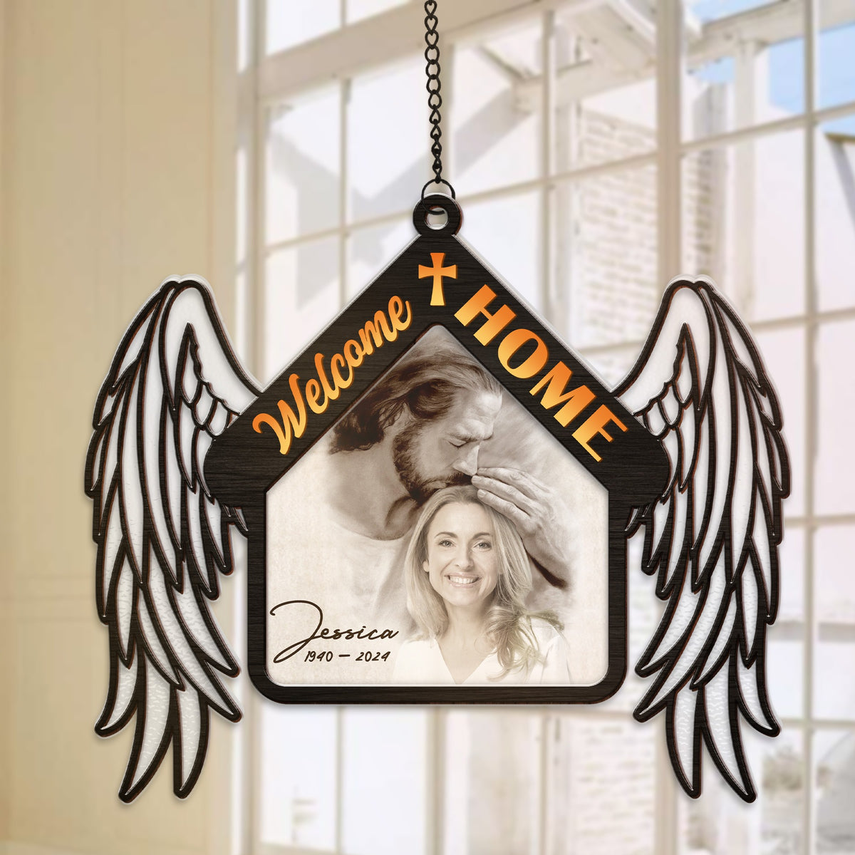 Personalized Photo Safe In Arms Of Jesus Welcome Home Jesus Hanging ...