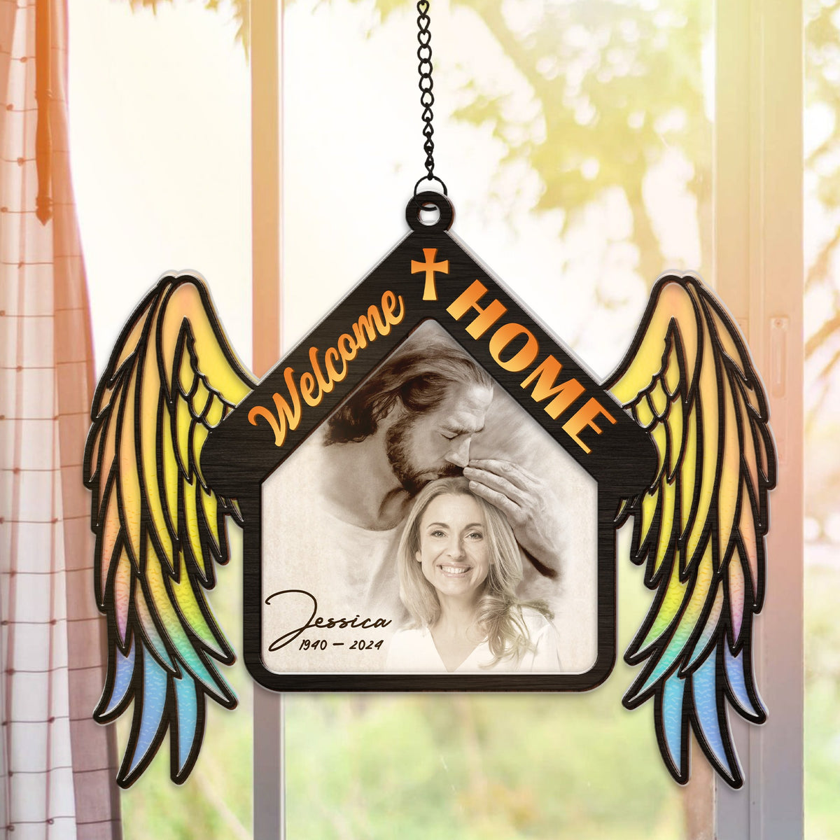 Personalized Photo Safe In Arms Of Jesus Welcome Home Jesus Hanging ...