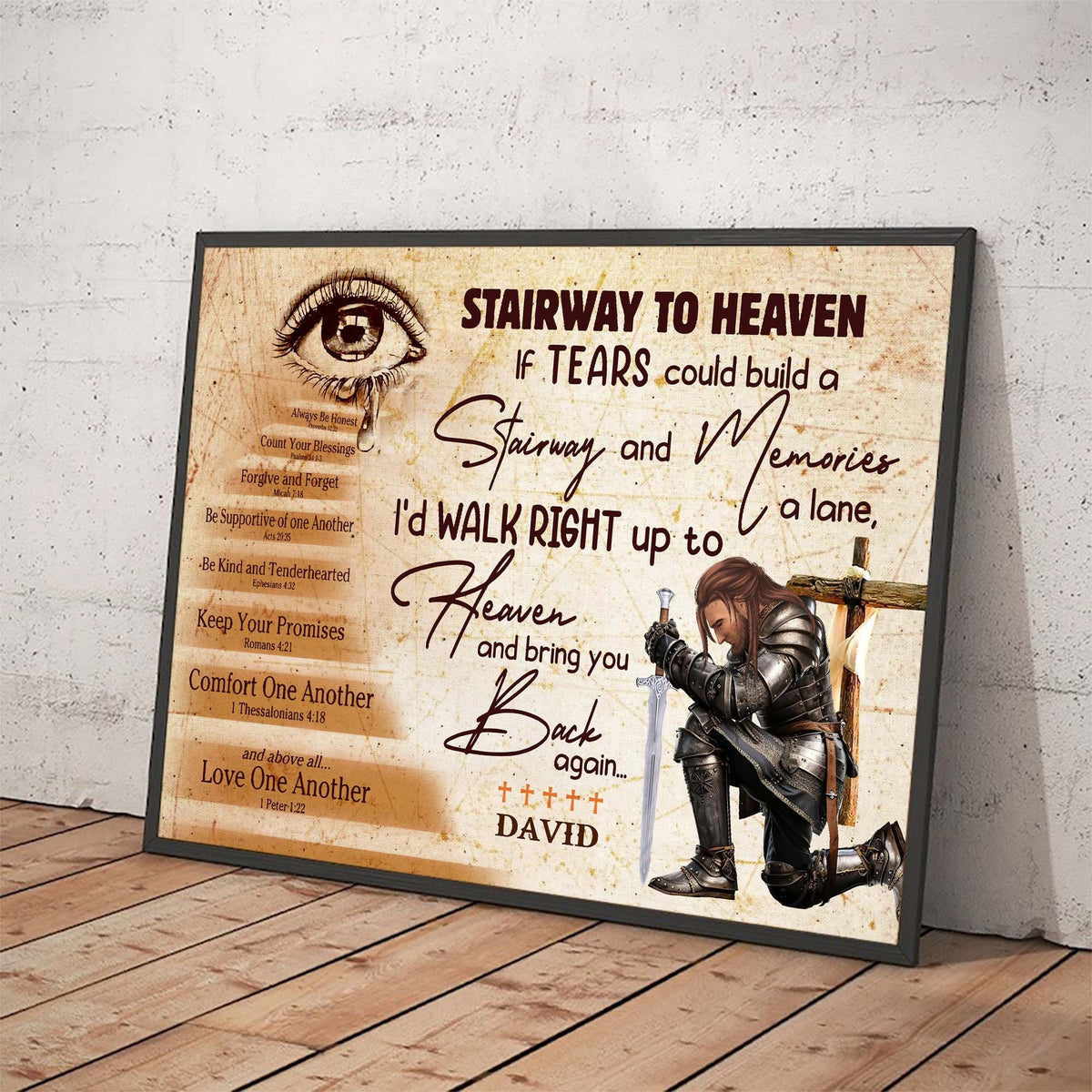 Personalized Warrior Of God Family Rules If Tears Could Build a ...