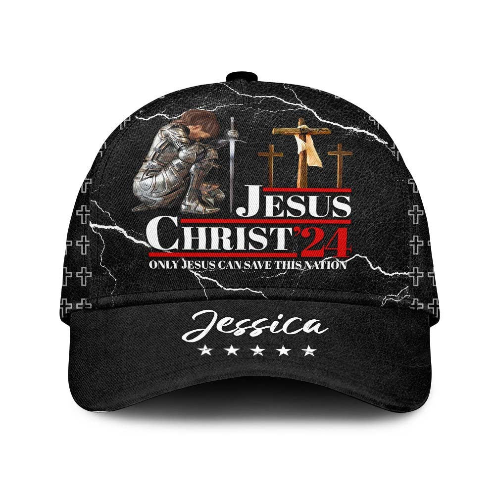Warrior Man There's Power In The Name Of Jesus Over Print Cap, Warrior ...