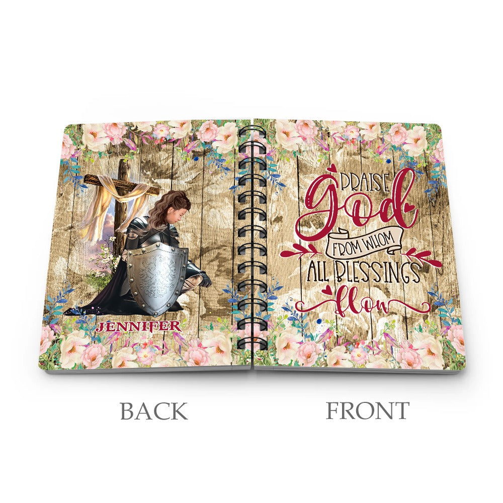 Personalized Woman Warrior Of God Praise God from Whom all Blessings ...
