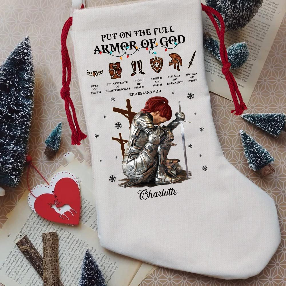 Personalized Woman Warrior Put On The Full Armor Of God Ephesians 6:10 ...