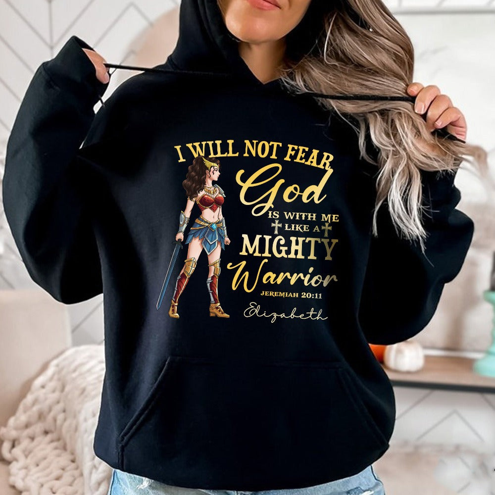 Personalized Wonder Woman Warrior Of God, I Will Not Fear For God Is ...