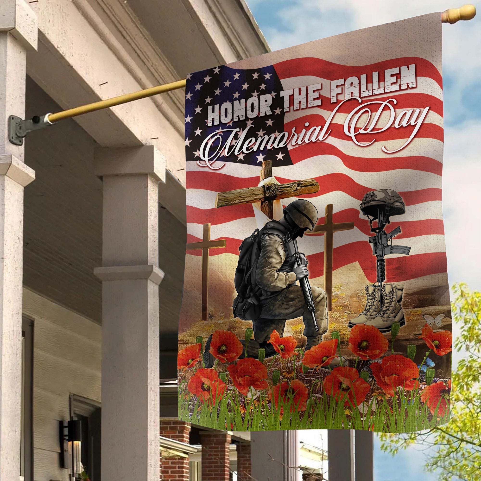 Veteran America Flag, Honor The Fallen Heroes Memorial Day Flag ...