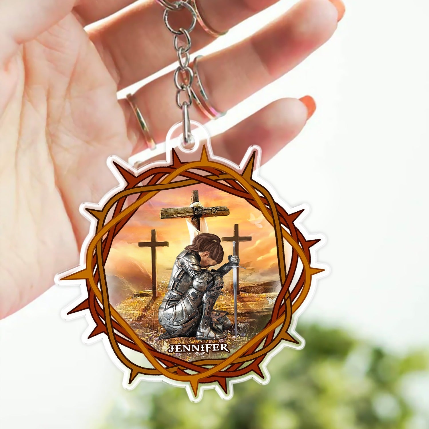 Warrior Of God, Jesus Christ Crown of Thorns - Personalized Christian ...