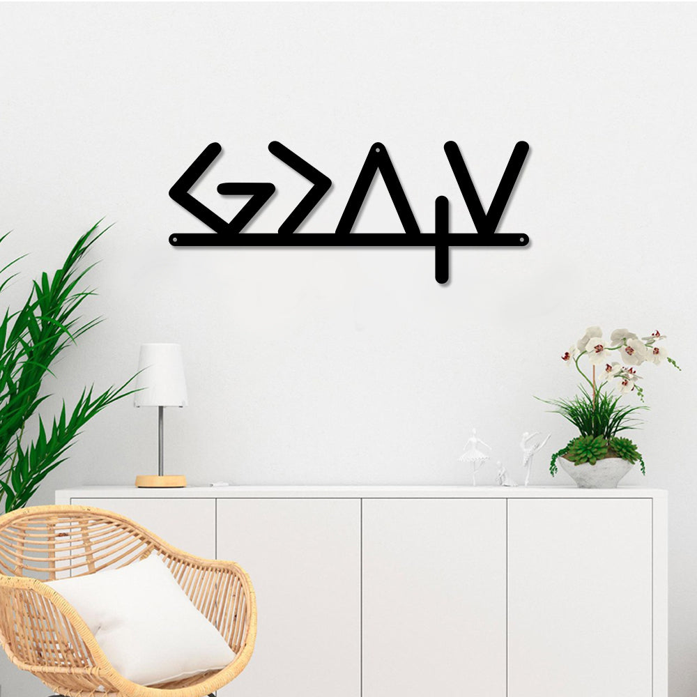 God Greater Than Highs And Lows Cut Metal Sign - Viralcitron