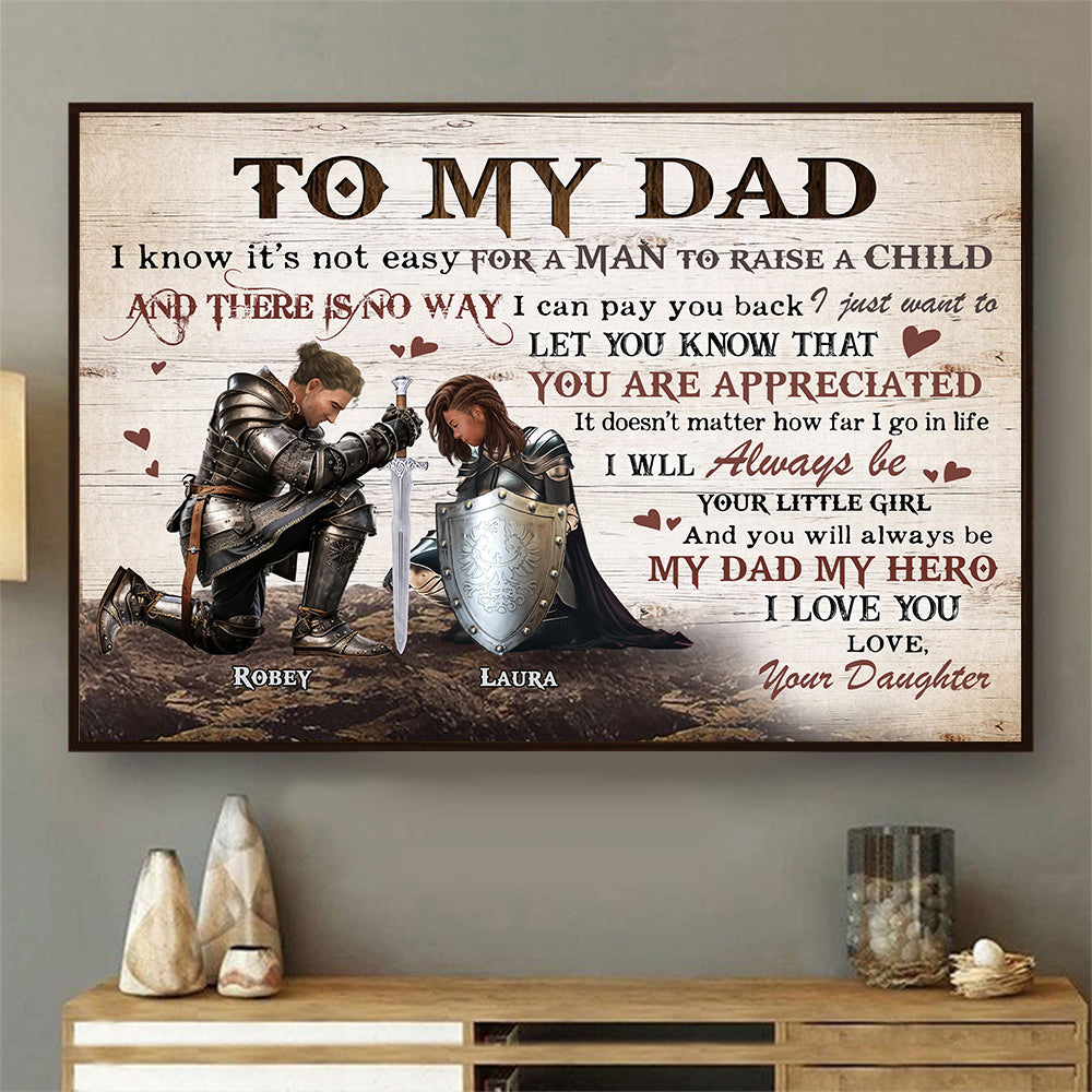 Personalized Dad And Daughter Warrior Of God To My Dad It Is Not Easy ...