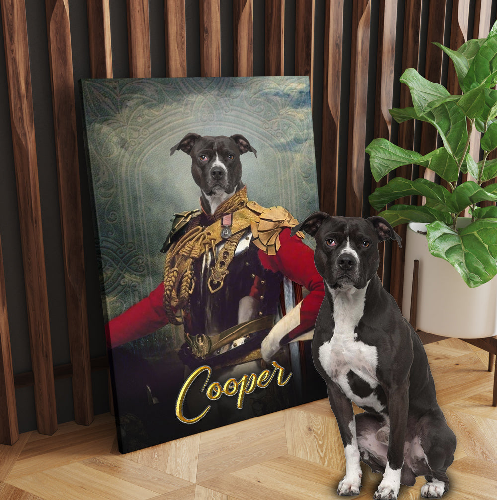 Personalized Dog Portrait The Colonel Digital File Canvas Prints And ...