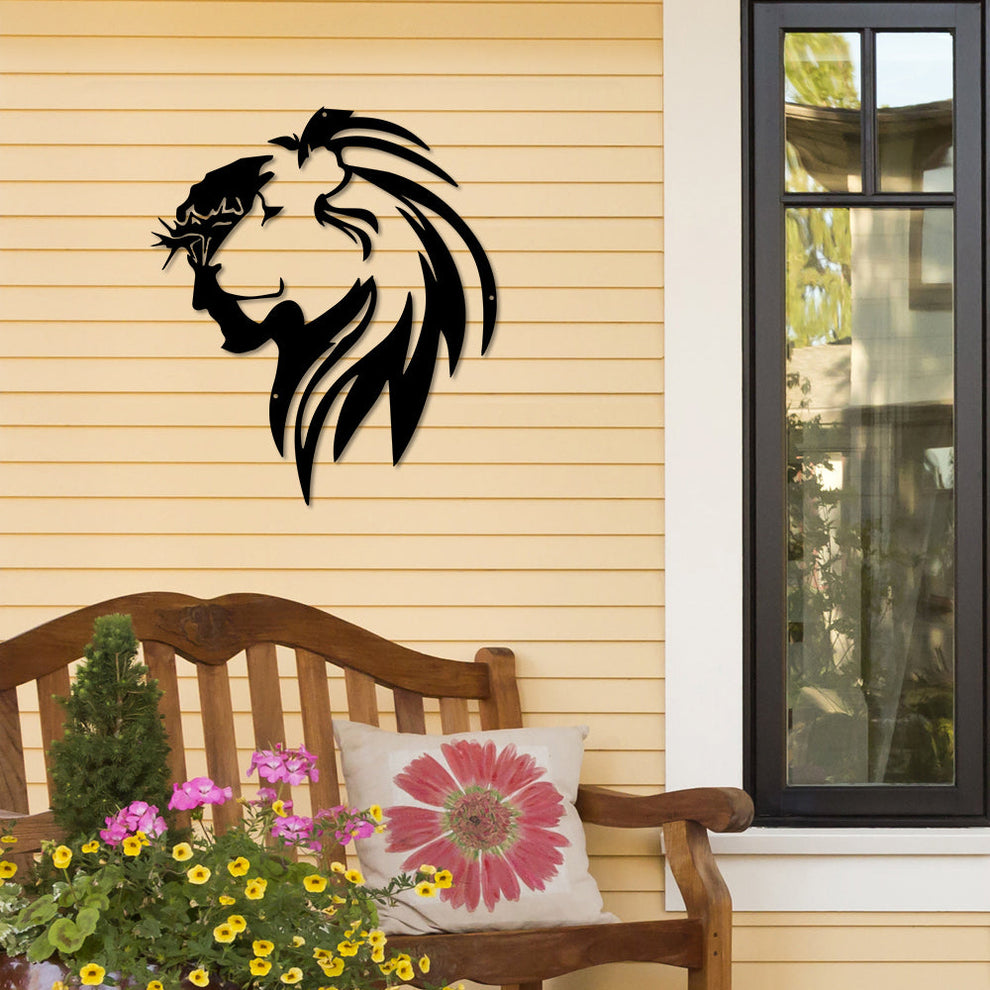 Jesus Lion Cut Metal Sign – Viralcitron