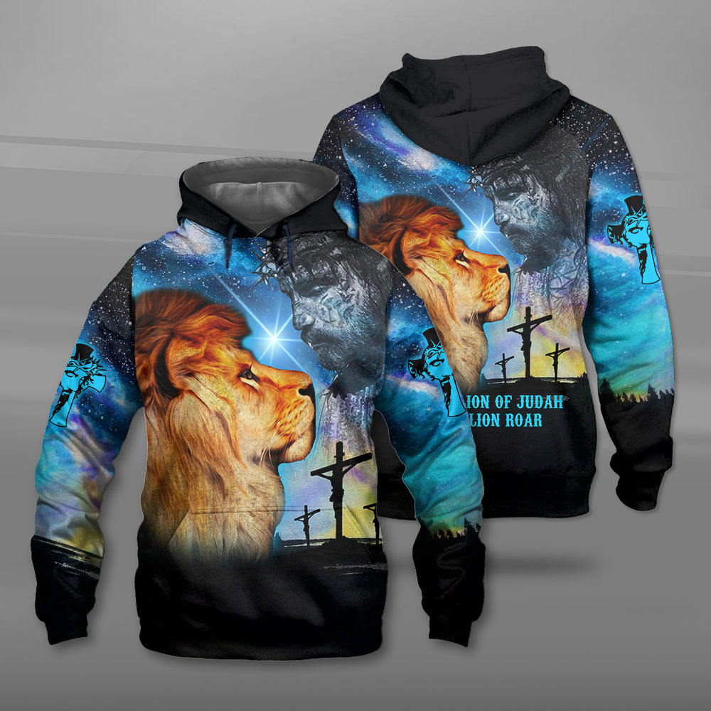 Jesus and Lion Hail Hail Lion Of Judah Let The Lion Roar 3D All Over P ...