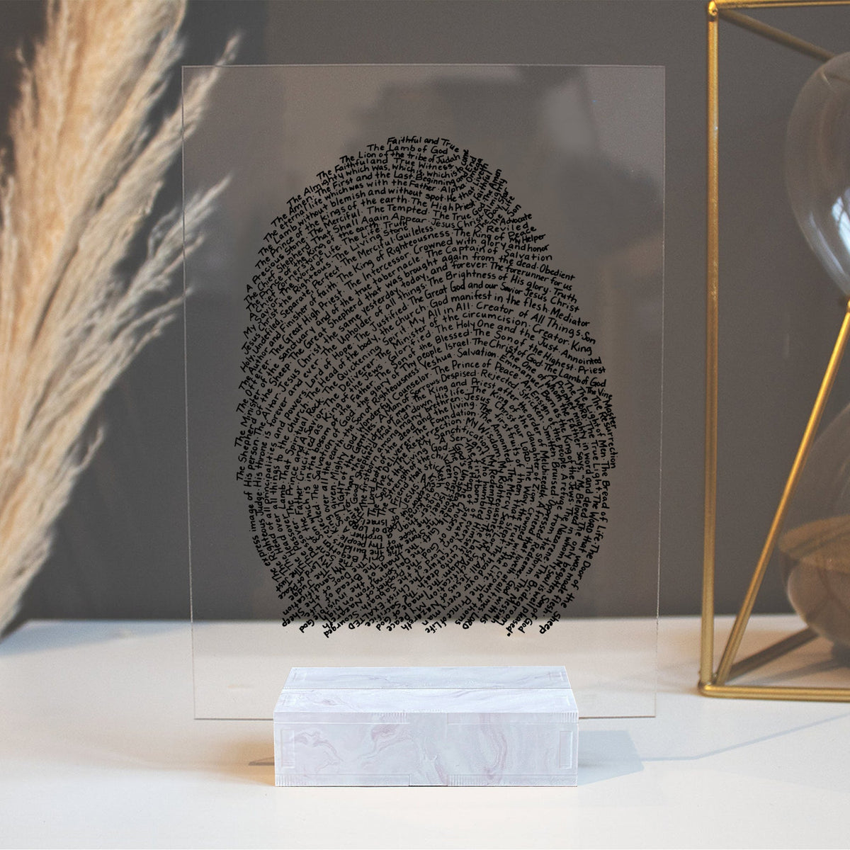 God's Fingerprint Character of God Imprint, bible fingerprint Acrylic ...