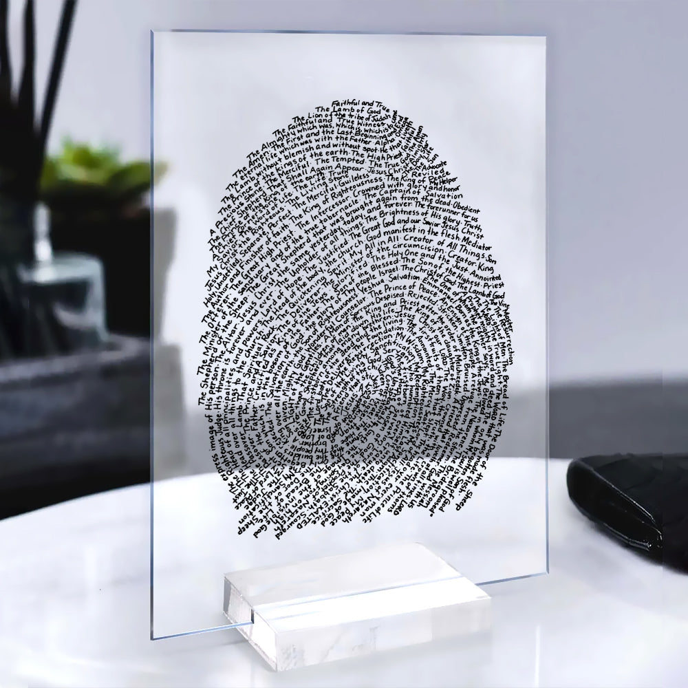 God's Fingerprint Character of God Imprint, bible fingerprint Acrylic ...